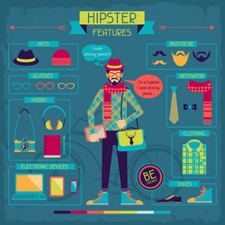 Hipster horizontal banners in retro style Vector Image