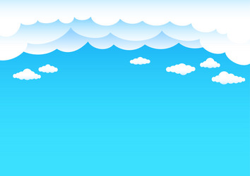 Blue sky and cartoon clouds Royalty Free Vector Image