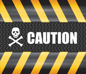 Caution signboard sign yellow stripe tape Vector Image