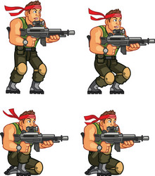Soldier Sprite Animation Vector Images (27)