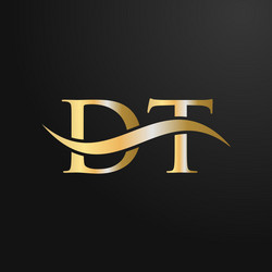 Initial monogram letter dt logo design dt Vector Image