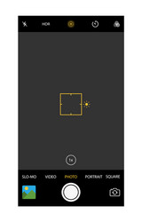 Ui ux design camera app for mobile shooting modes Vector Image