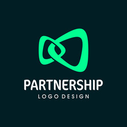 Abstract people logo partnership cooperation deal Vector Image