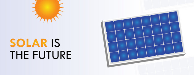 Go solar infographic solar panel sun Royalty Free Vector