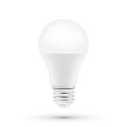 Glowing led bulb isolated on transparent Vector Image