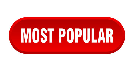 Most popular sign rounded red Royalty Free Vector Image