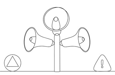 Civil defense symbol sign icon Royalty Free Vector Image