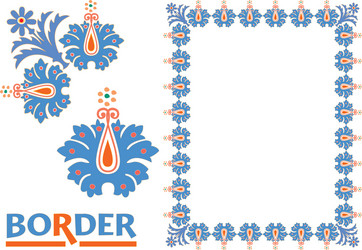 Arabesque borders - tiled frame in plant leaves Vector Image