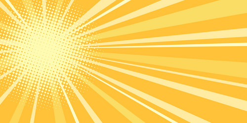 Pop art yellow background light Royalty Free Vector Image