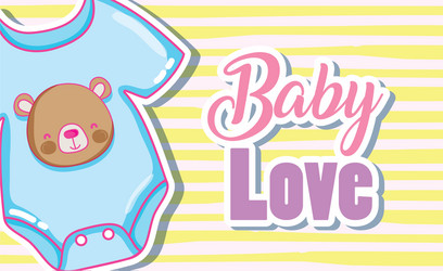 Baby love card Royalty Free Vector Image - VectorStock
