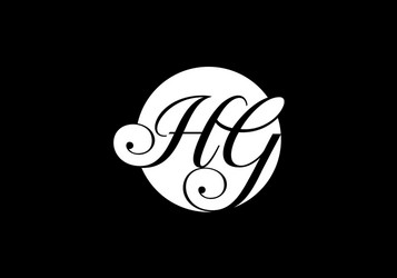 Initial monogram letter hg logo design template Vector Image