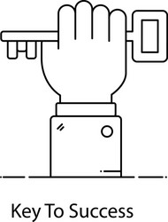 Key to success Royalty Free Vector Image - VectorStock