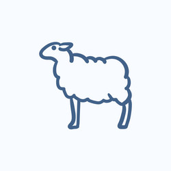 Dorper sheep line icon Royalty Free Vector Image