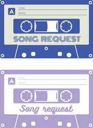 Song request card Royalty Free Vector Image - VectorStock