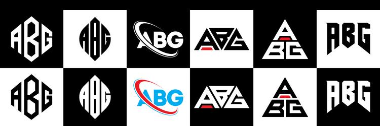 Abg logo a b g design white letter abga Royalty Free Vector