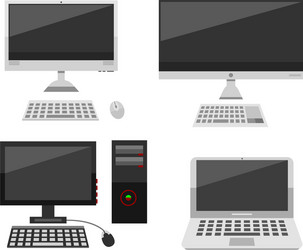 Desktop computer Royalty Free Vector Image - VectorStock