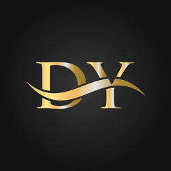 Initial monogram letter dy logo design dy Vector Image