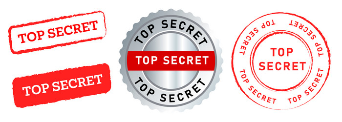 Classified stamp and seal badge label sticker sign