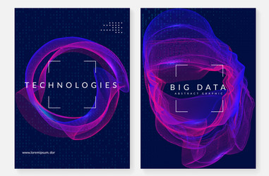 Big data learning digital technology abstract Vector Image