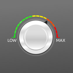 White technology volume knob Royalty Free Vector Image