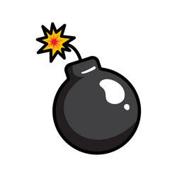Bomb clip art cartoon Royalty Free Vector Image