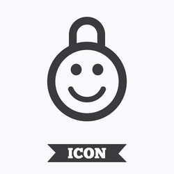Child lock icon locker with smile symbol Vector Image