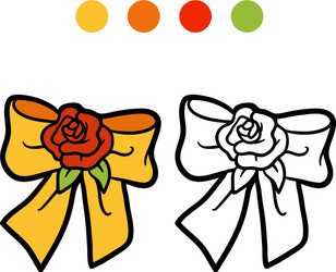 Coloring book bow Royalty Free Vector Image - VectorStock