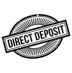 Direct deposit stamp Royalty Free Vector Image