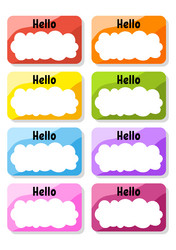 Name tag hello sticker badge my nametag label Vector Image