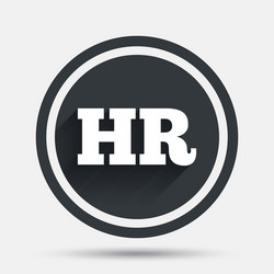 Human resources sign icon hr symbol Royalty Free Vector