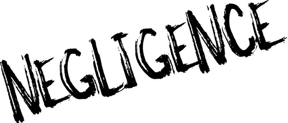 Negligence attention sign Royalty Free Vector Image