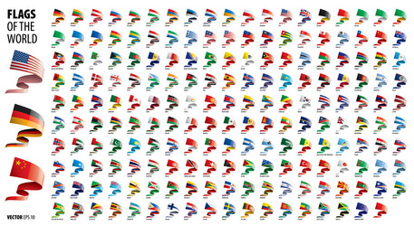 All official national flags of the world diamond Vector Image