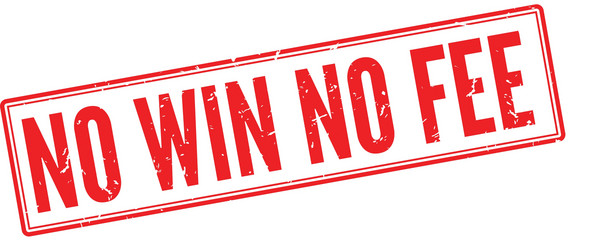 No win fee black rubber stamp on white Royalty Free Vector