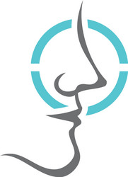 Nose logo design template organs logo design Vector Image