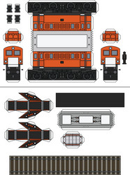 Paper model of a house Royalty Free Vector Image