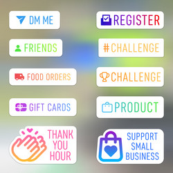 Social media sticker Royalty Free Vector Image