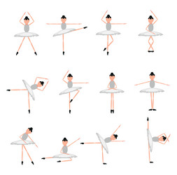 Brise ballet move on a white background Royalty Free Vector