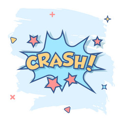 Cartoon crash comic sound effects icon Royalty Free Vector