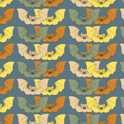 Colorful pattern with angry bat fangs Royalty Free Vector