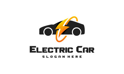 Set of electric car logo designs concept car Vector Image