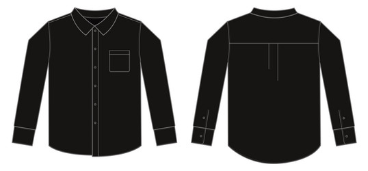 Long sleeve business shirt Royalty Free Vector Image