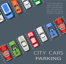 Parking lot poster in flat style Royalty Free Vector Image
