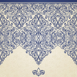 Seamless border in eastern style Royalty Free Vector Image