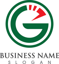 G or gg circle logo icon Royalty Free Vector Image