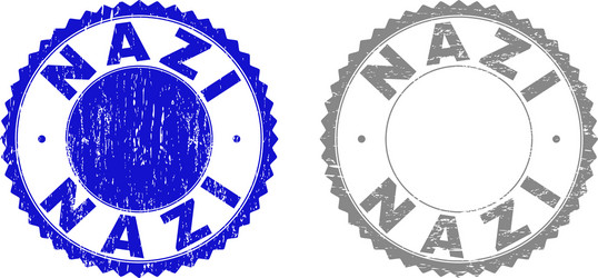Grunge fascist textured round stamp seals Vector Image