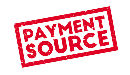 Payment source rubber stamp Royalty Free Vector Image
