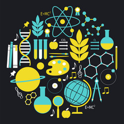 Science horizontal background Royalty Free Vector Image