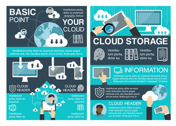 Internet cloud software technology poster Vector Image