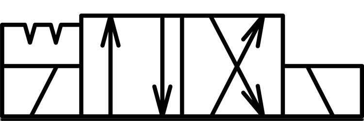 Pneumatic 2 way solenoid valve icon Royalty Free Vector
