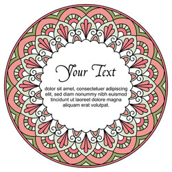 Invitation card with mandala Royalty Free Vector Image